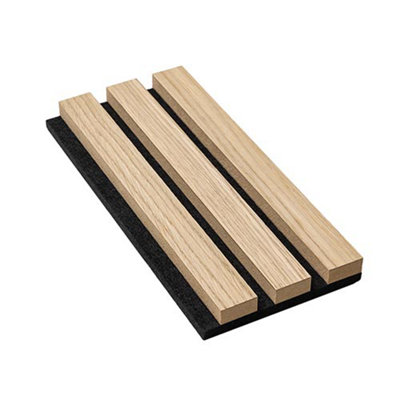 Naturewall SlatWall Natural Oak Sample - Natural Core - Black Felt ...