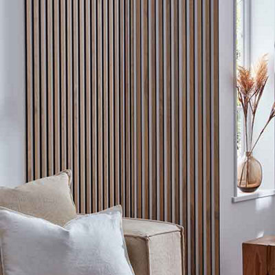 Naturewall SlatWall Waterproof Individual Slat Walnut 2400mm x 27mm