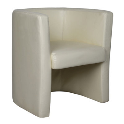 Nautilus Designs Low Back Tub Chair Upholstered in a Durable Leather ...