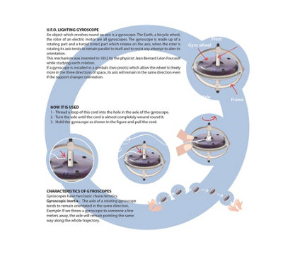 Navir - UFO Lighting Gyroscope - Blue