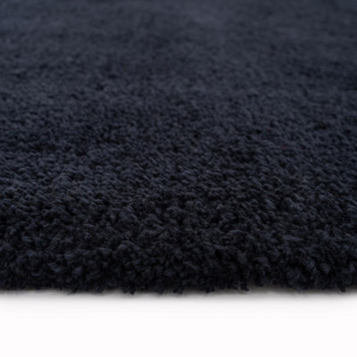 Navy Blue Luxury Plush Soft Pile Living Area Rug 160cm X 230cm