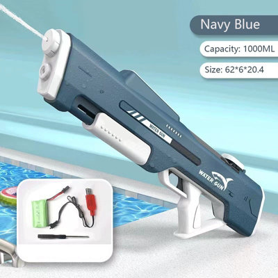 Navy Blue Pulse Electric Automatic Children Water Gun