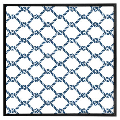 Navy chainlink rope (Picutre Frame) / 20x20" / Grey | DIY at B&Q