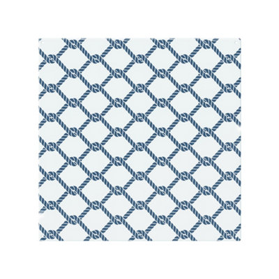Navy Chainlink Rope Splash Back designer style