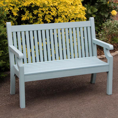 NBB Outdoors Winawood Sandwick 2 Seater Bench - Blue - L:121 X W:60.4 X ...
