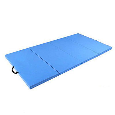 Neche 8FT Folding Home Gym Mats,5cm(2") Thick Foam Gymnastic pad - Blue ...