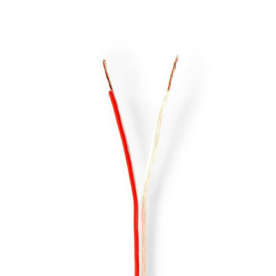 Nedis 100m Bi-Wire Audio Speaker Cable 2 x 0.75 mm OFC, Pure Copper ...