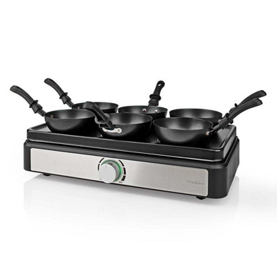 Nedis Electric Party Wok Pan & Omelette Maker Non-Stick Deep Fill Egg ...