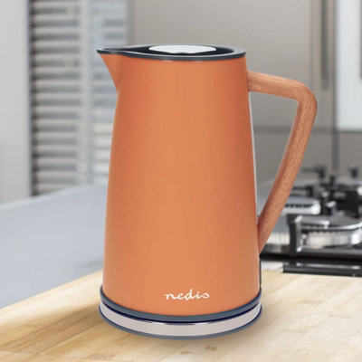 Nedis Nordic 1.7L Jug Kettle Soft Touch Scandi Wood Effect 2.2KW Matte ...