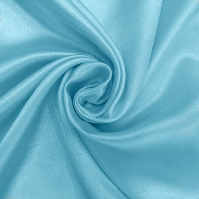 Neel Blue 11x 108 Inch Plain Satin Silk Table Runner, Baby Blue