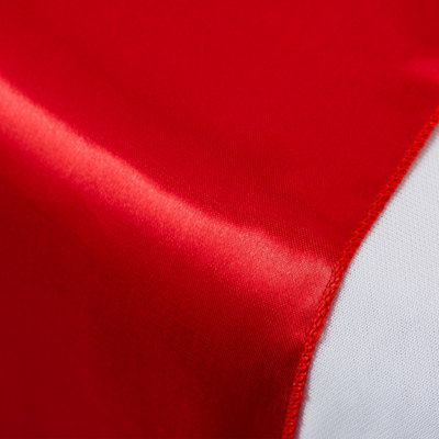 Neel Blue 11x 108 Inch Plain Satin Silk Table Runner, Red