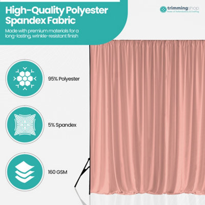 Neel Blue 3x3 Metres Spandex Backdrop Curtain Wrinkle-Free Polyester ...