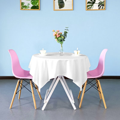 Neel Blue 45"x45" Square Spun Polyester Table Cloth, Water Resistant ...