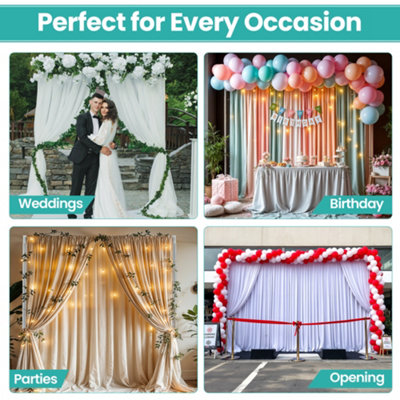 Neel Blue 4x8 Metal Frame Backdrop Stand, Photography Arch Stand Kit