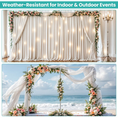 Neel Blue 4x8 Metal Frame Backdrop Stand, Photography Arch Stand Kit