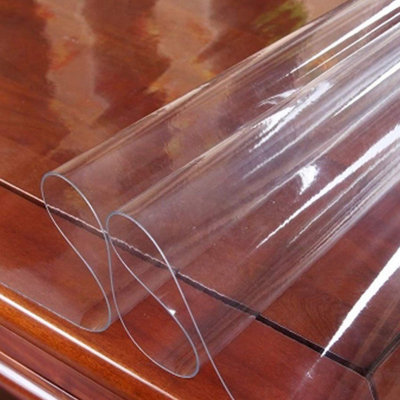 Neel Blue Clear Plastic Table Cover, Acrylic Transparent Table ...