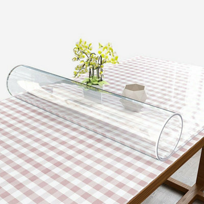 Neel Blue Clear Plastic Table Cover, Acrylic Transparent Table ...