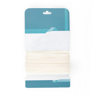 Neel Blue Grosgrain Ribbon, Cream - 10mm x 10 Metres