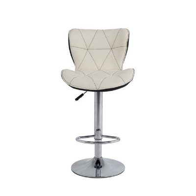 Neel Blue Modern Swivel Bar Stool, Adjustable Height Faux Leather ...