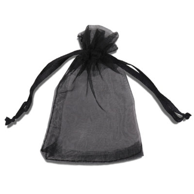 Neel Blue Pack of 100 Organza Bags, 7cm x 9cm Gift Bags Sheer ...