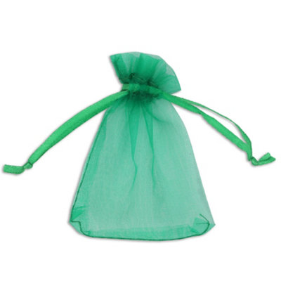 Neel Blue Pack of 100 Organza Bags, 7cm x 9cm Gift Bags Sheer ...
