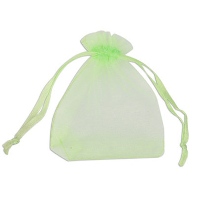 Neel Blue Pack of 100 Organza Bags, 7cm x 9cm Gift Bags Sheer ...