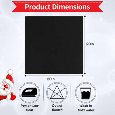 Neel Blue Polyester Christmas Table Napkins - Red - 50cm x 50cm - Pack of 8