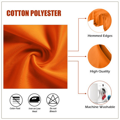 Neel Blue Polyester Table Napkins - Orange - 50cm x 50cm - Pack of 8