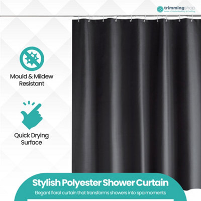 Neel Blue Shower Curtain Polyester Bathroom Curtain Mould & Mildew ...