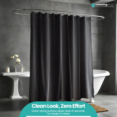 Neel Blue Shower Curtain Polyester Bathroom Curtain Mould & Mildew ...