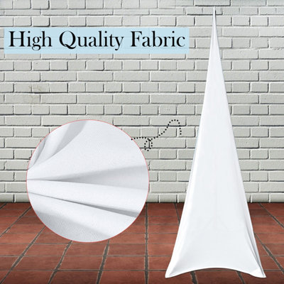 Neel Blue Triple Sided Speaker Stand Tripod Cover, White