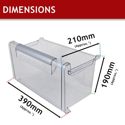 Neff Fridge Freezer Bottom Freezer Drawer Lower Frozen Food Container Clear