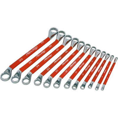 Neilsen 12pc Soft Grip Double Offset Ring Spanner Set Metric Wrench ...
