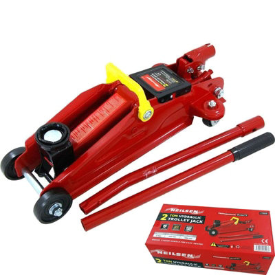 Neilsen 2 Ton Jack Trolley Lifting Stand Car Caravan Floor Jacks ...