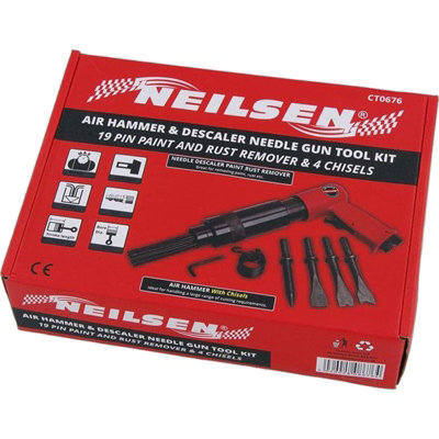 Neilsen Air Hammer Chisel Descaler Needle Gun With 4 Chisels Tool For ...