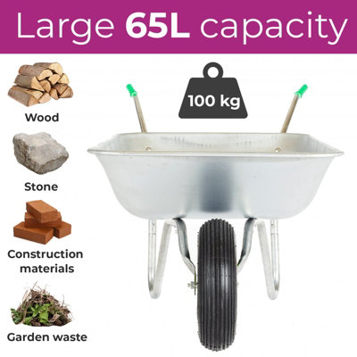 Neo 65 Litre Wheelbarrow With Galvanised Pneumatic Tyre