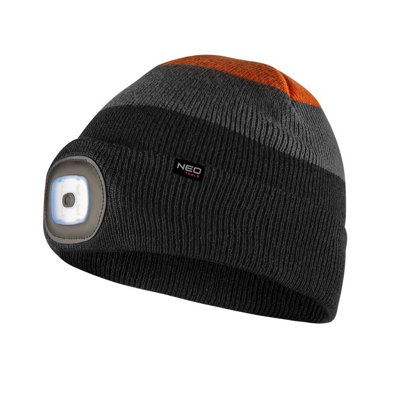 Neo Cap with LED Light Black - Grey and Orange Warm