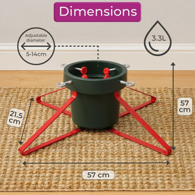 Neo Christmas Tree Stand for Real Trees up to 8ft Extra Large Heavy ...