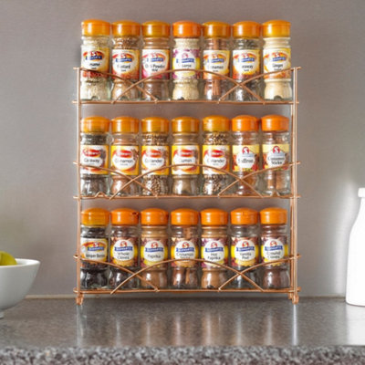 Neo Copper Free Standing 3 Tier Table Top Spice Rack