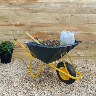 Neo Garden Wheelbarrow Heavy Duty 110L 150kg Durable Plastic Green Tray ...