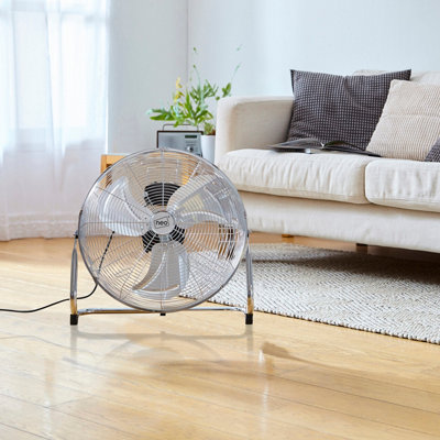 Neo High Velocity Chrome Metal Floor Freestanding Fan - 12 Inch