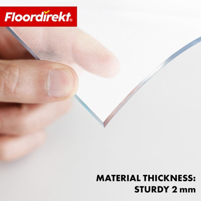Neo Milky Semi Transparent PVC Table Protector Bevelled Edge Water ...