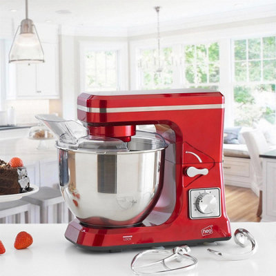 Neo Red 5L 6 Speed 800W Electric Stand Food Mixer | DIY at B&Q