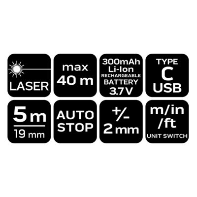 Neo Tools Laser Distance Measurer With Retractable Measuring Tape