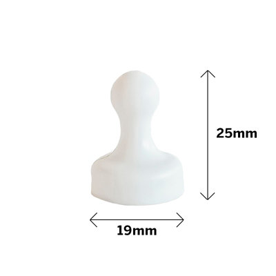 Neodymium magnets 6 pack - Push pin white