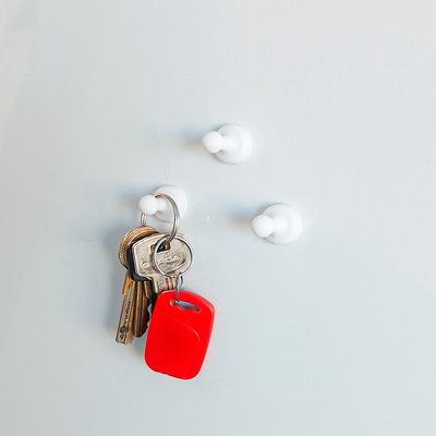 Neodymium magnets 6 pack - Push pin white
