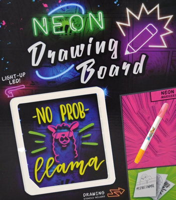 Neon Drawing Board With Pens Shape Stamps Kid Writing Painting Led Xmas ...