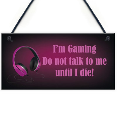 Neon Effect Pink Gaming Sign For Girls Bedroom Sign Girl Gamer Gift For ...