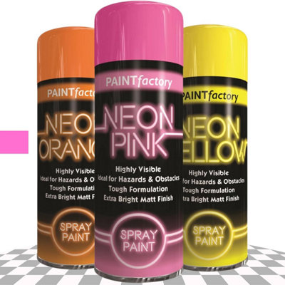 Neon Pink High Visibility Extra Bright Matt Finish Multi Surface ...