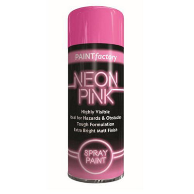 Neon Pink Paint 200ml (Spray) - Pack of 1 | DIY at B&Q